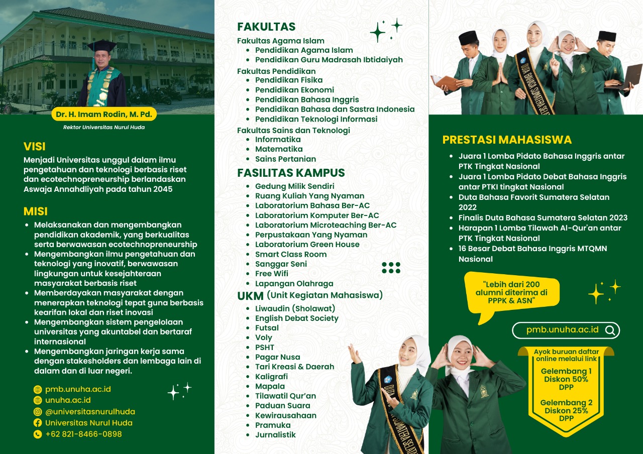 Program Studi di UNUHA, Kampus Cerdas Berakhlak – Universitas Nurul Huda